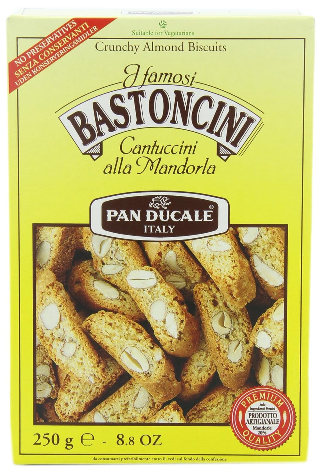 Pan Ducale Bastoncini Almond Biscotti, 8.8-Ounce Boxes (Pack of 6 ...