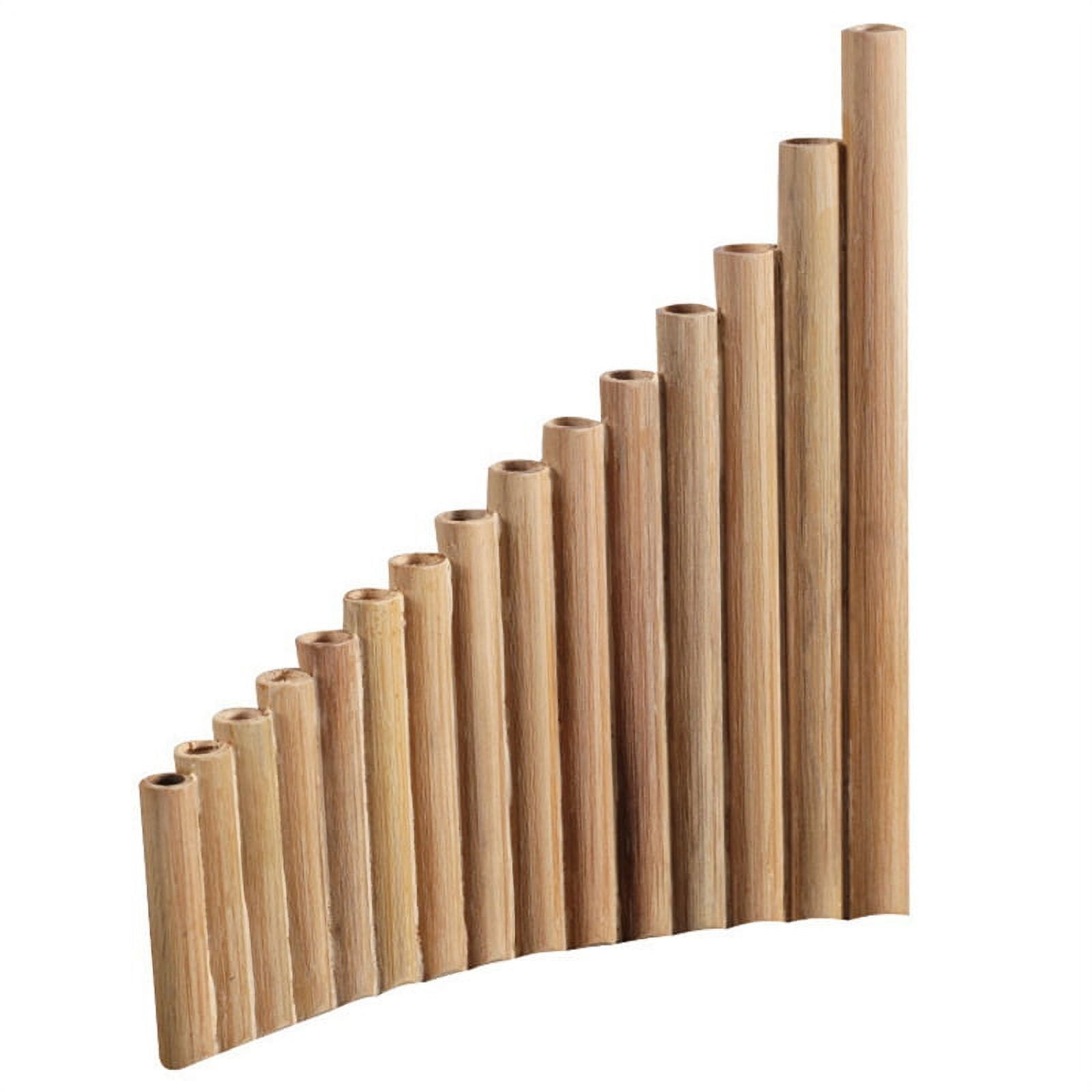 Pan Flute 15 Pipes Natural Bamboo Wind Instrument Panpipe G Key ...