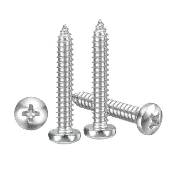 Pan Head Self Tapping Screws(#14x1-1/2") 20Pcs, 304 Stainless steel ...