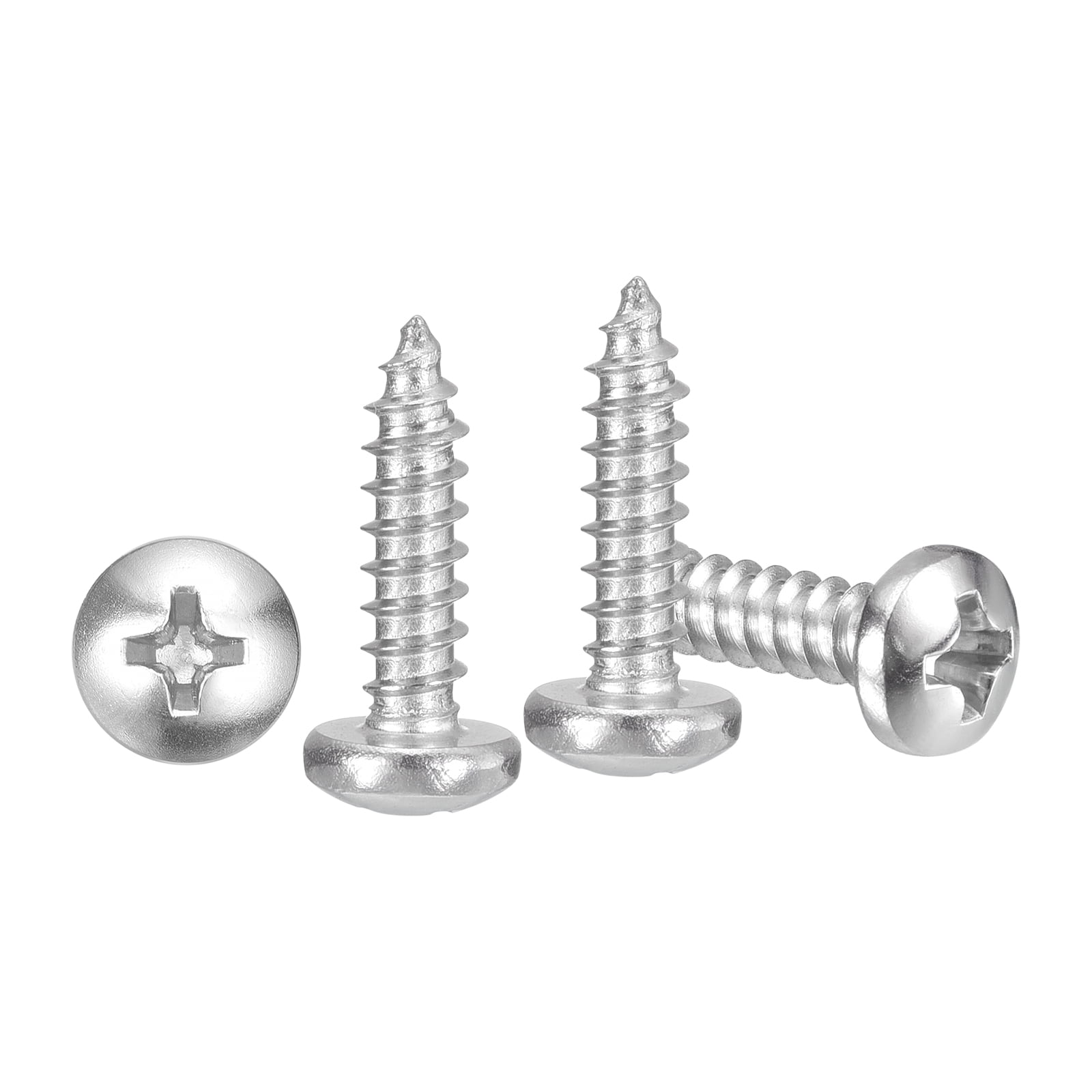 Pan Head Self Tapping Screws(#6x1/2") 50Pcs, 304 Stainless steel Self ...