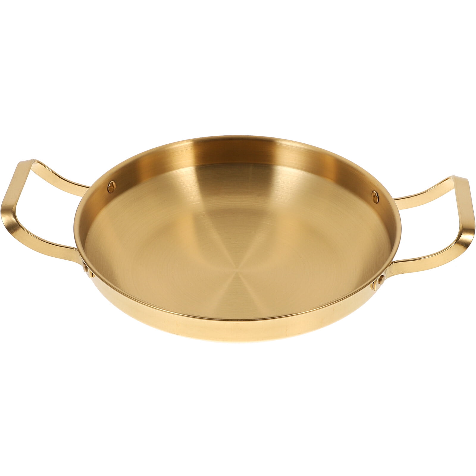 Pan Korean Army Pot Flat Bottom Pot 34.50X24.00X8.00CM Golden - Walmart.com