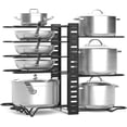 Pan Organizer Rack for Cabinet Pot Rack with 3 DIY Methods 8 Tiers ...