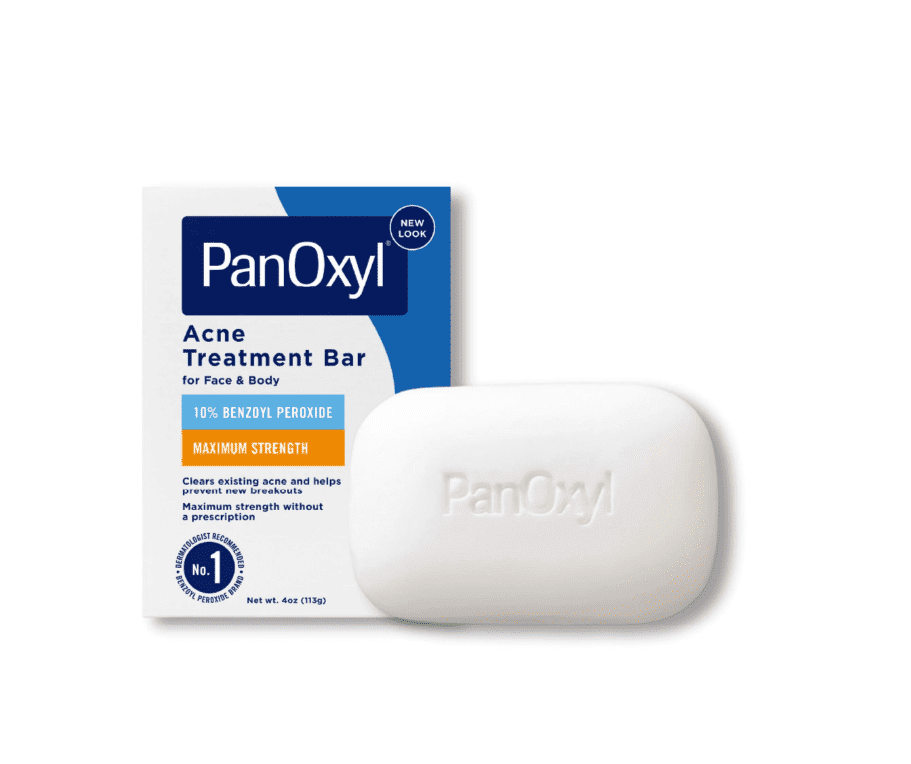 Pan_Oxyl Acne Treatment Face & Body Bar Soap, Max Strength 10% Benzoyl ...