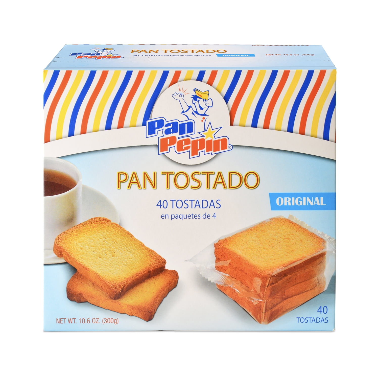 Pan Pepin, Bread Toasts, White, 10.6 oz, 40 Count, Shelf Stable ...