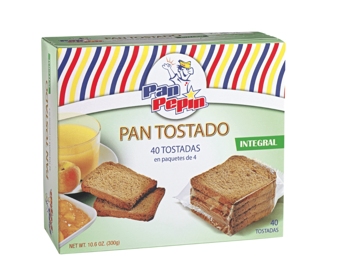 Pan Pepin, Bread Toasts Whole Wheat, 10.6 oz, 40 Count, Shelf Stable ...