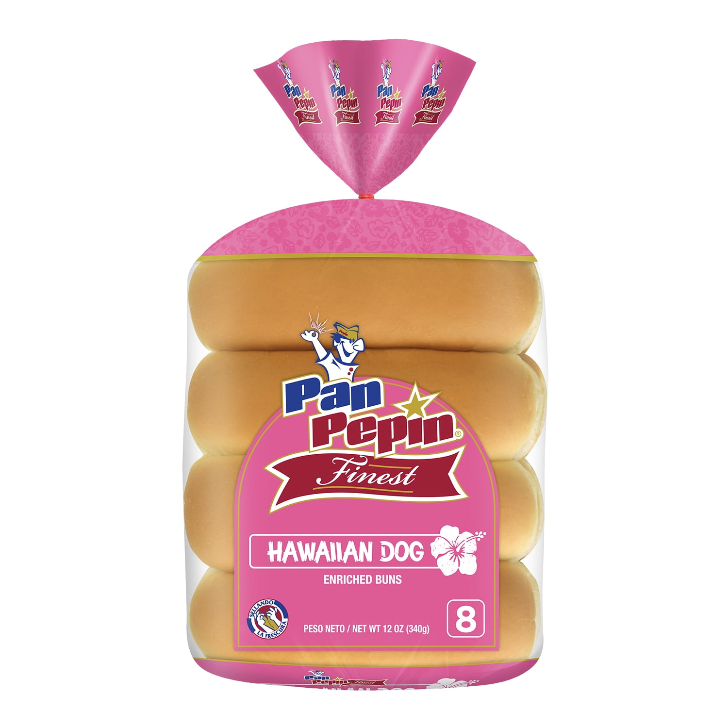 Pan Pepin Finest Hawaiian Sweet Hot Dog Buns, 8 Count, 12 oz - Walmart.com