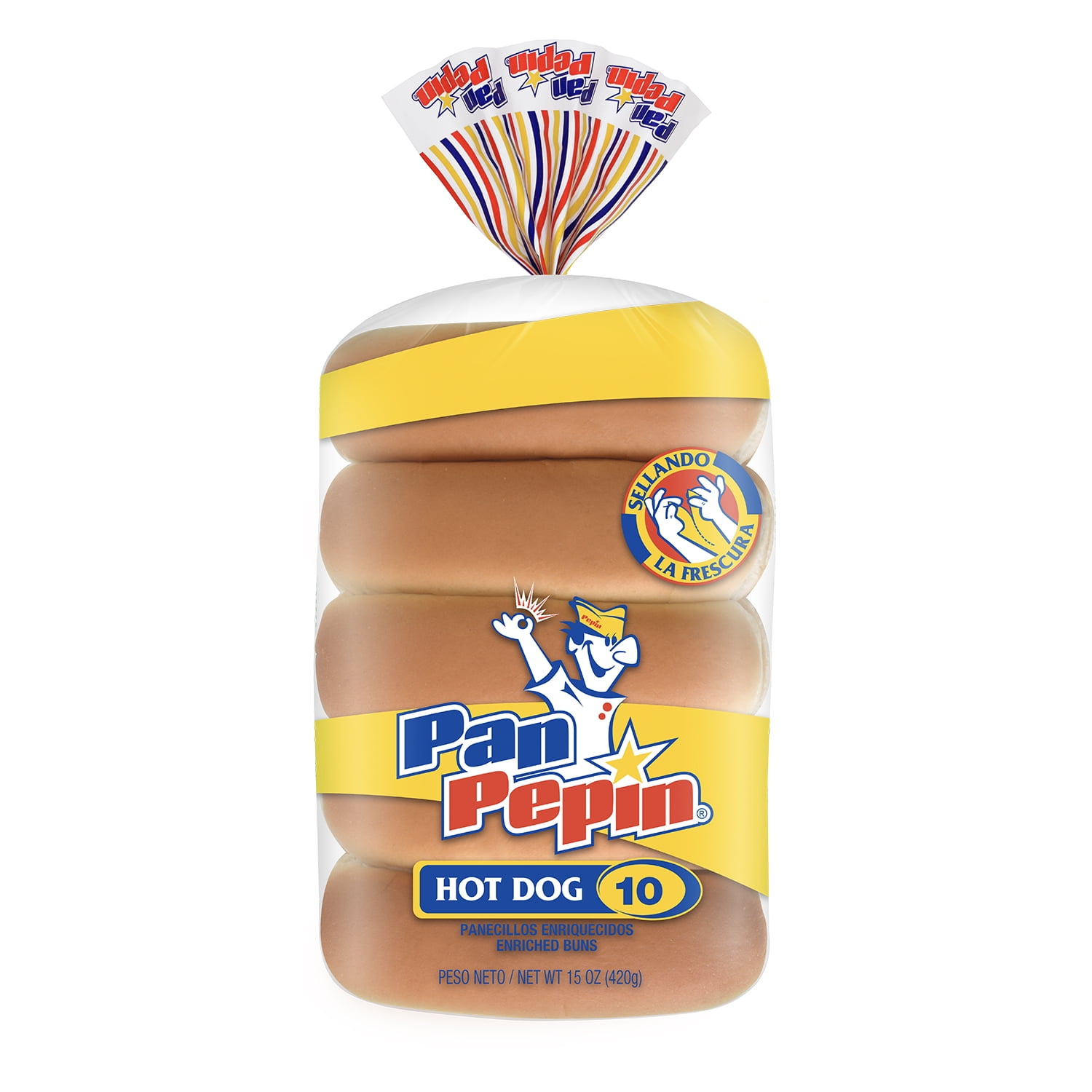 Pan Pepin, Hot Dog Buns, 10ct, 15 Ounces, Shelf Stable - Walmart.com