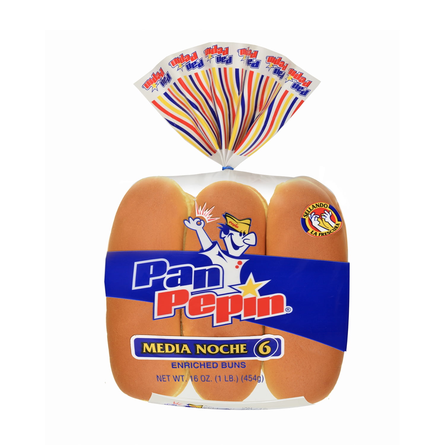 Pan Pepin Media Noche Sweet Buns, 6 count, 16 oz, Shelf Stable ...