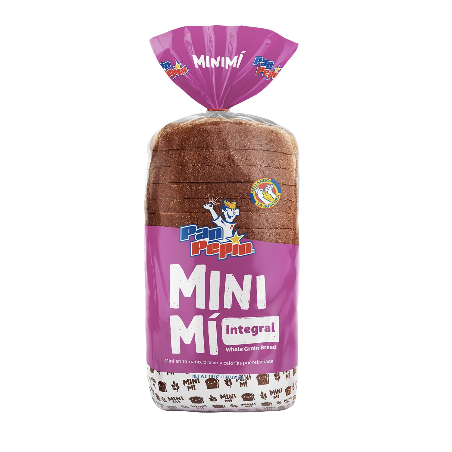 Pan Pepin, Minimi, Whole Wheat Sandwich, Sliced Bread, 16 ounces, Shelf ...