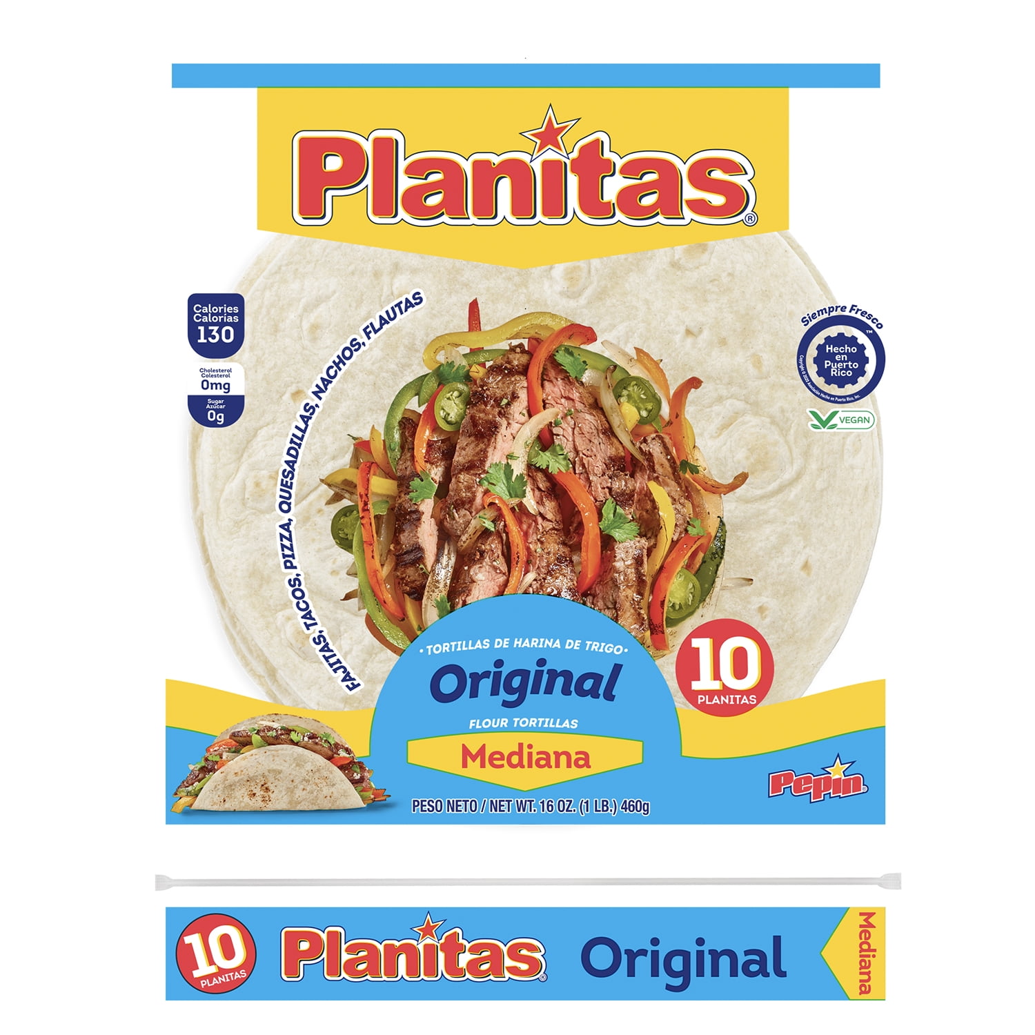 Pan Pepin, Planitas, Original Medium, Tortillas, 16 ounces, 10 count ...