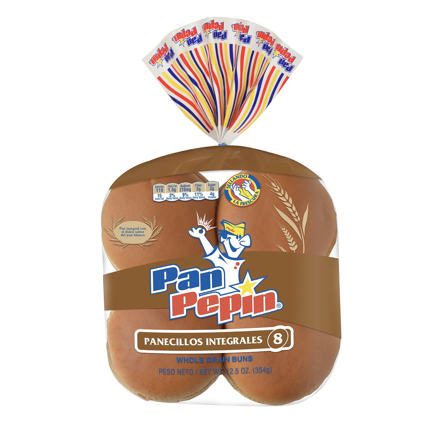 Pan Pepin, Whole Grain Hamburger Buns, 12.5 oz, 8 Count - Walmart.com
