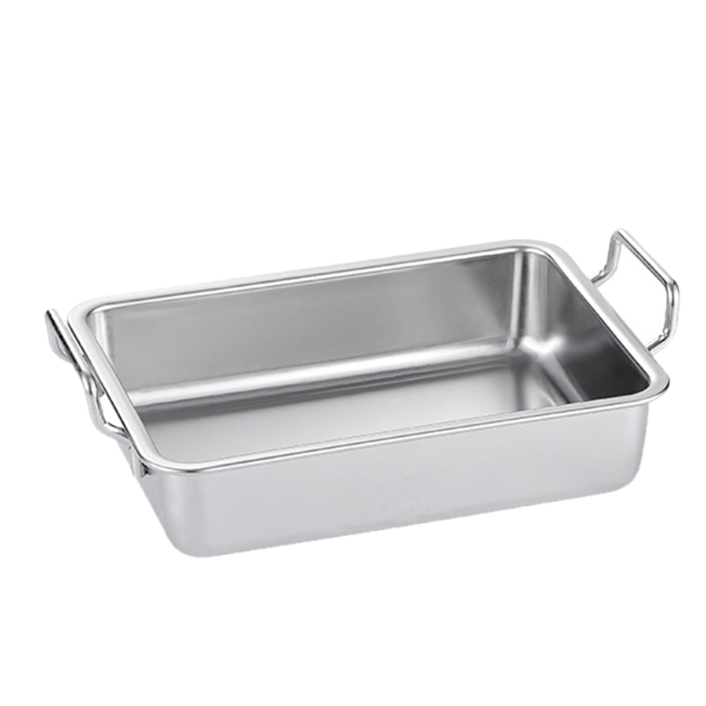 1Pc Stainless Steel Food Tray with Double Ears for Snacks and Candy ...