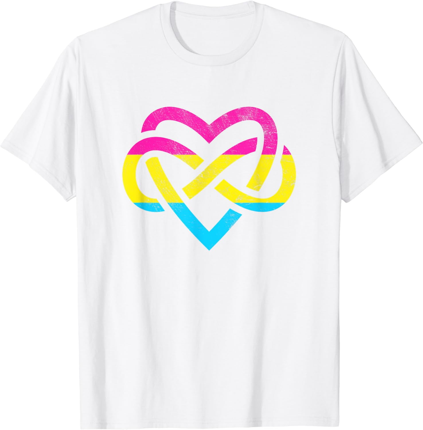 Pan Poly Proud Polyamory Pride Infinity Pansexual Distressed T-Shirt ...