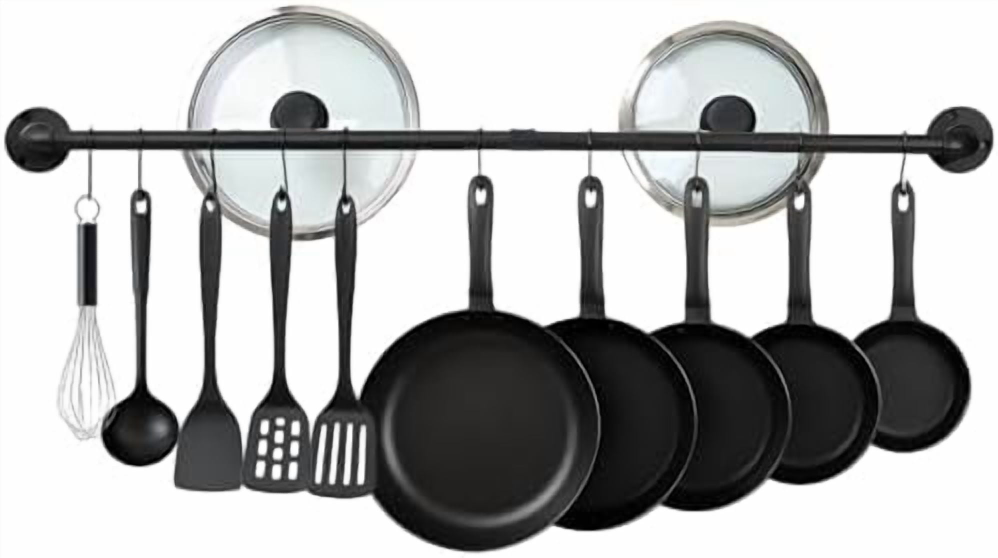 Pan Pot Lid Utensil Hanger Rack For Kitchen Organizer Wall Mounted ...