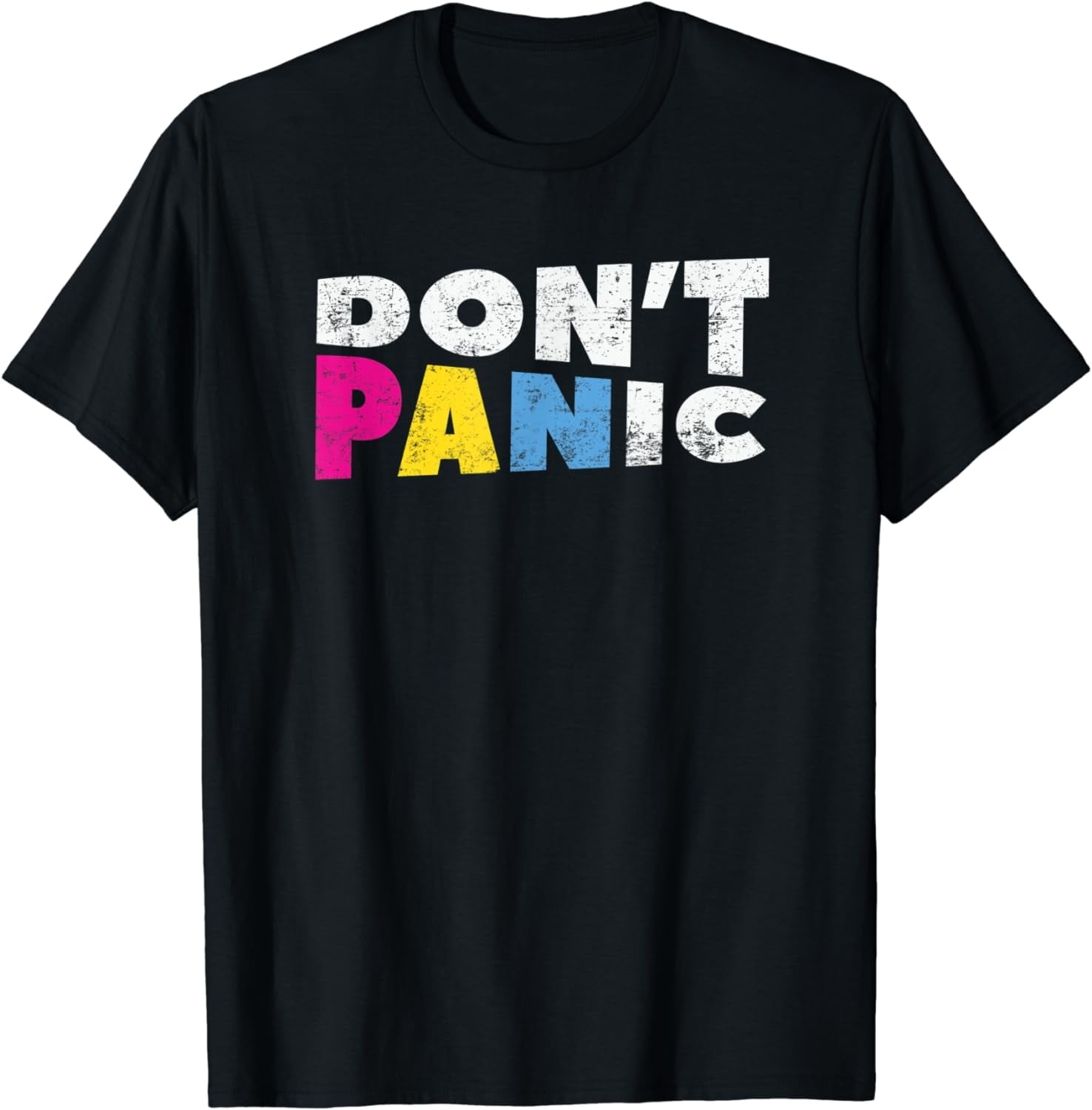 Pan Pride LGBTQ Dont Panic Pansexual Subtle Pride Flag T-Shirt ...