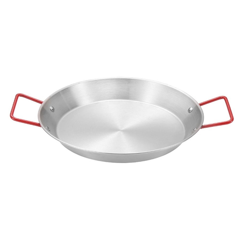 Pan Stainless Steel Paella Bowl Skillet Serving Plate Pot Wok Snack ...