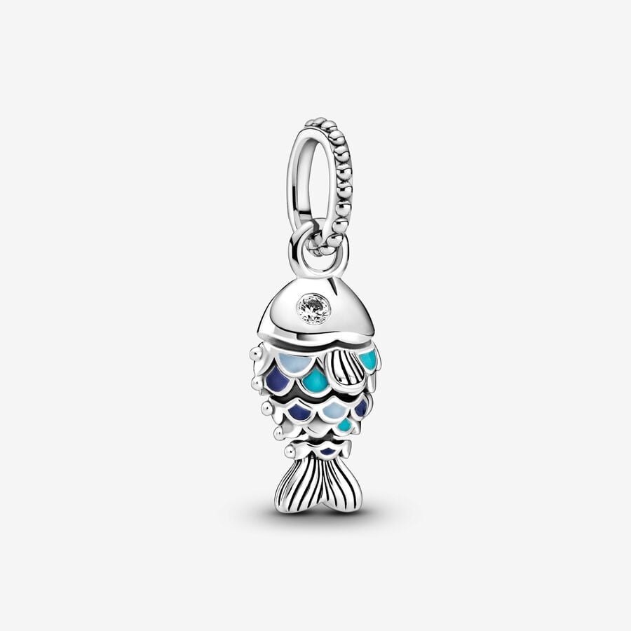 Pan_dora Blue Scaled Fish Dangle Charm - Walmart.com