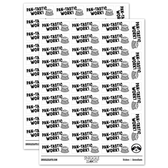 Pan-tastic Fantastic Work Pancakes Teacher Student School Sticker Set ...