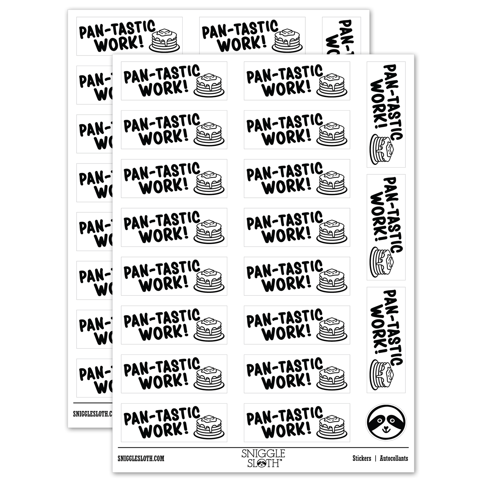 Pan-tastic Fantastic Work Pancakes Teacher Student School Sticker Set ...