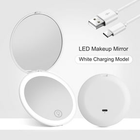 Gospire Ultra-Slim Lighted Compact Travel Makeup Mirror, Rechargeable ...