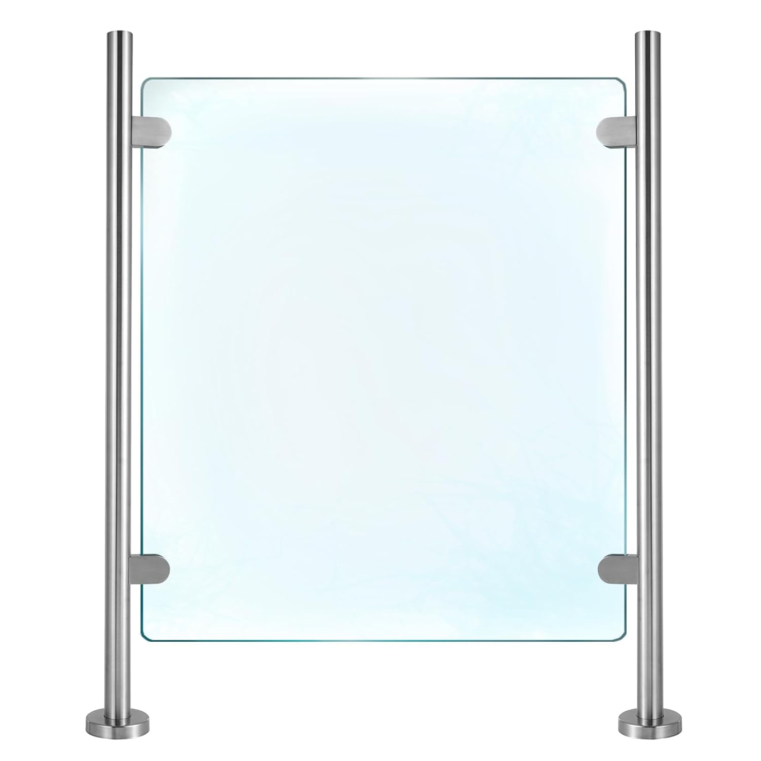 PanDair 43" Stainless Steel Balustrade Posts, Glass Railing Post Glass ...