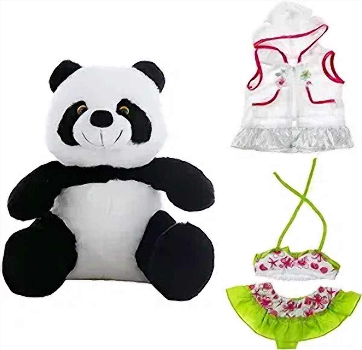 PanPan the Panda 16-Inch Plush Toy with Swimsuit & Coverup – Cute Dress ...