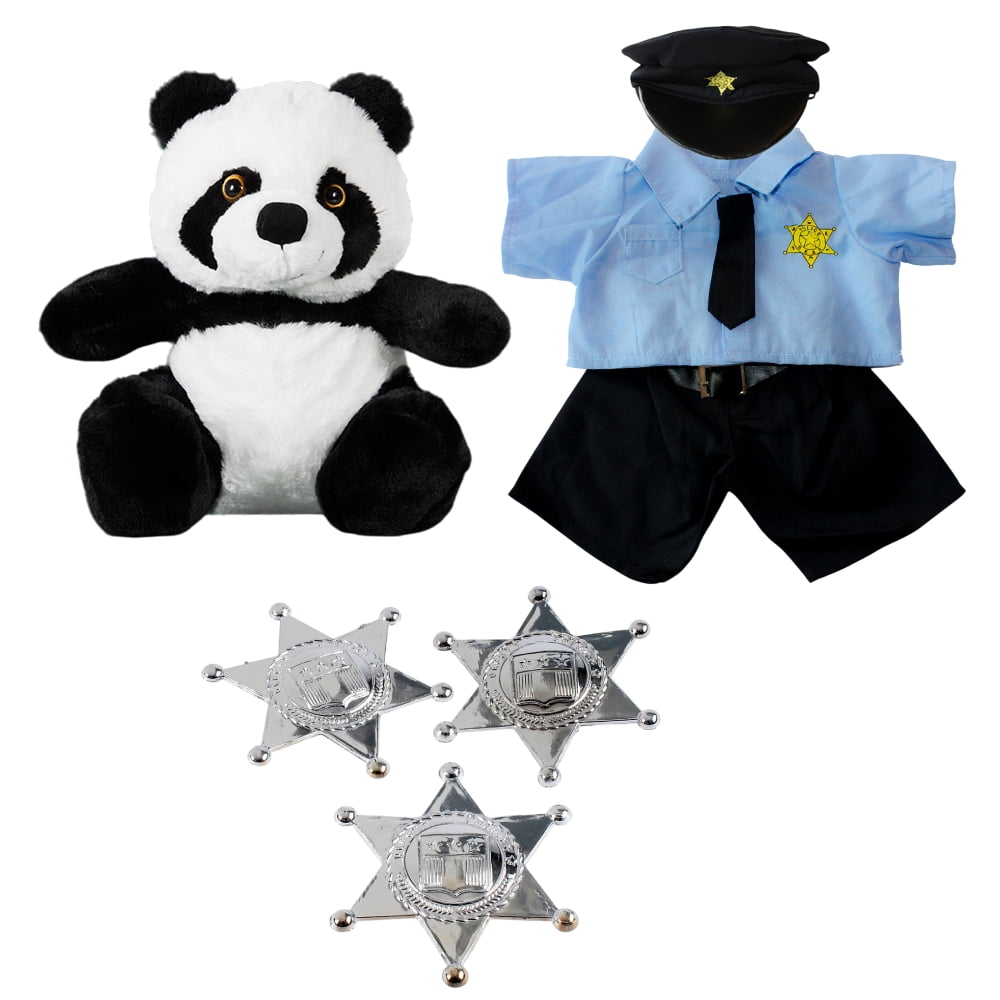 PanPan the Panda 16-Inch Stuffed Animal with Policeman Outfit and ...