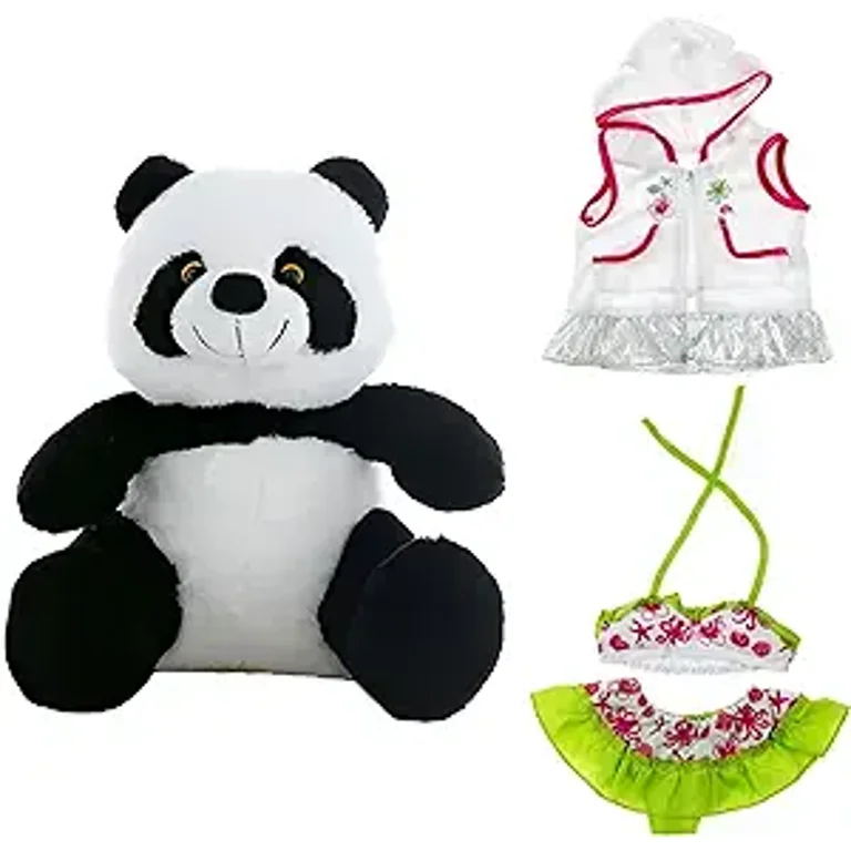 PanPan the Panda 16 Inch Plush Toy with Swimsuit Coverup Cute Dress Up Stuffed Animal for Kids Walmart