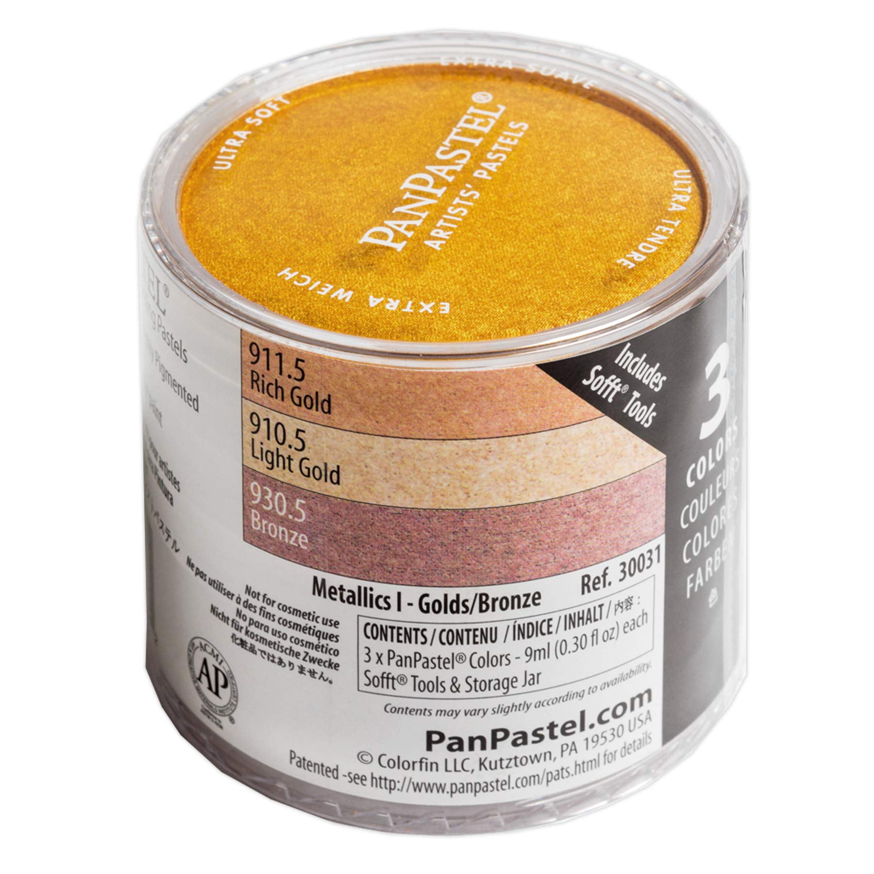 PanPastel Artist Pastels by GOLDEN, Metallics Set, 3 Color ...