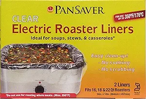 PanSaver Electric Roaster Liners. Fits 16, 18, 22 Quart Roasters 10 ...
