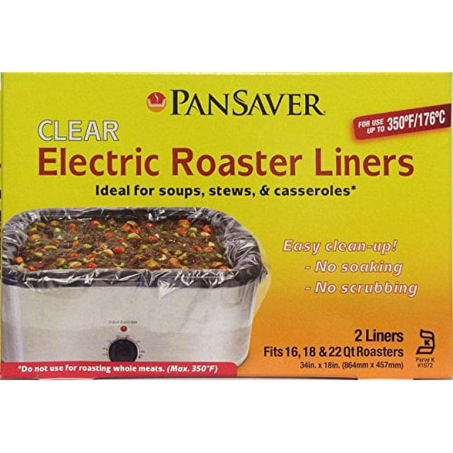 PanSaver Electric Roaster Liners. Fits 16, 18, 22 Quart Roasters 10 ...