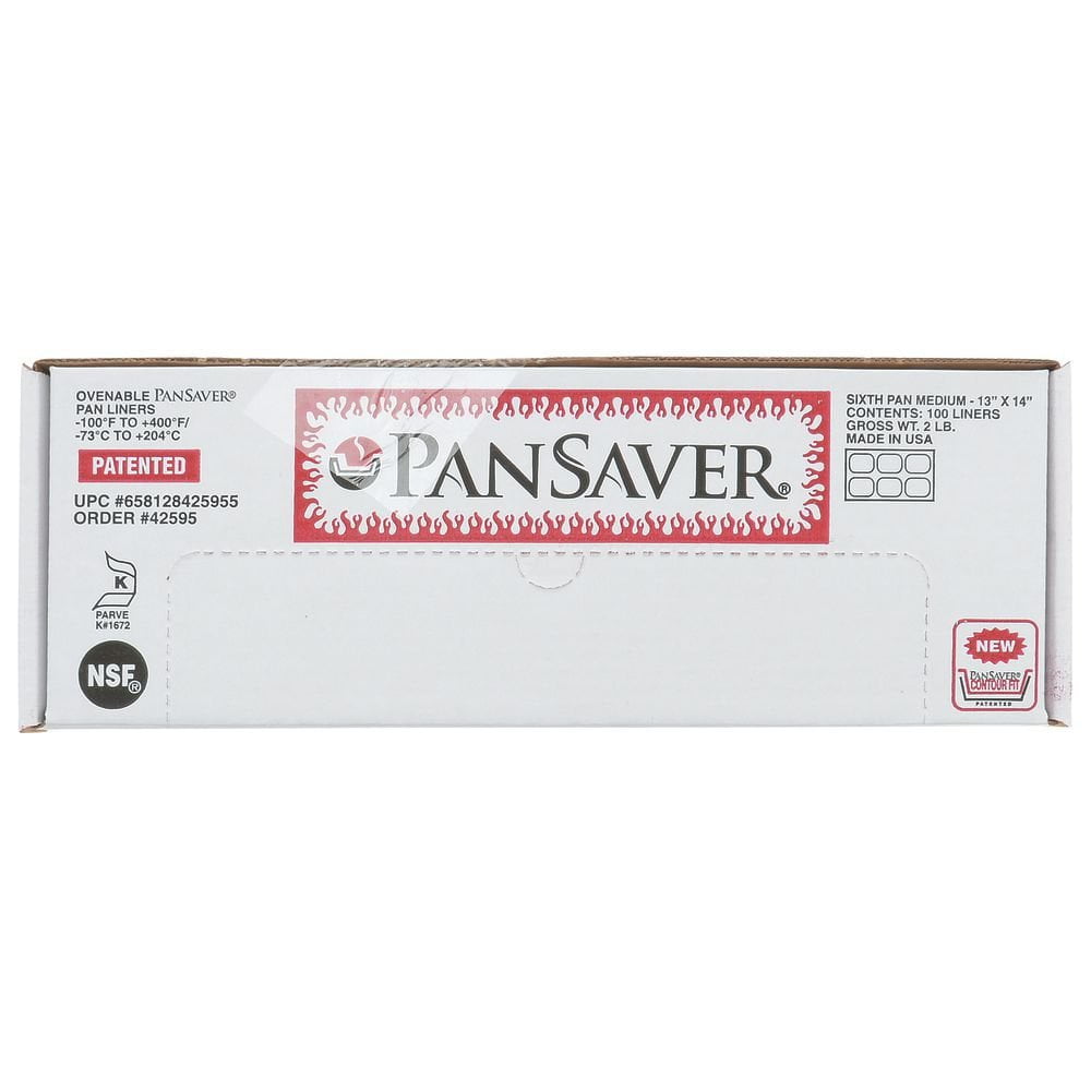 PanSaver Monolyn 1/6 Size Steam Table Pan Liner Clear Plastic - 6"D 100 ...