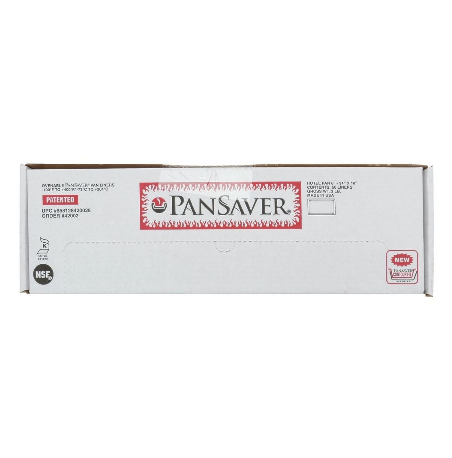 PanSaver Monolyn Full Size Steam Table Pan Liner Clear Plastic - 6"D 50 ...