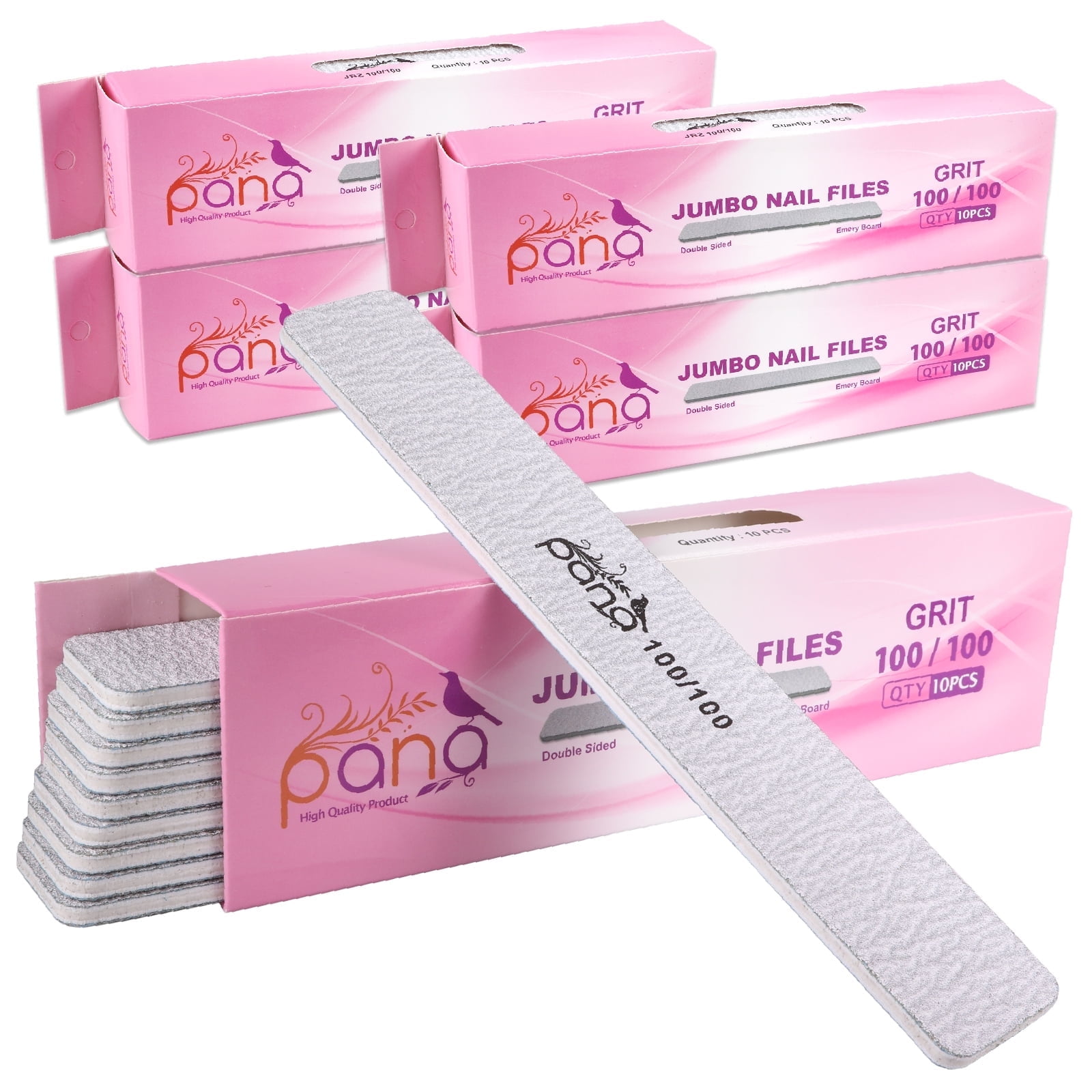 Pana High Quality Jumbo Zebra Nail Files Grit 100/100 (50pcs) - Walmart ...