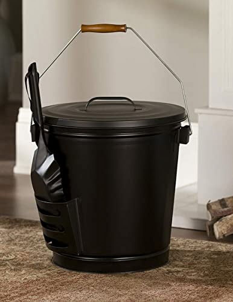 Panacea 15343 Ash Bucket with Shovel, Black - Walmart.com