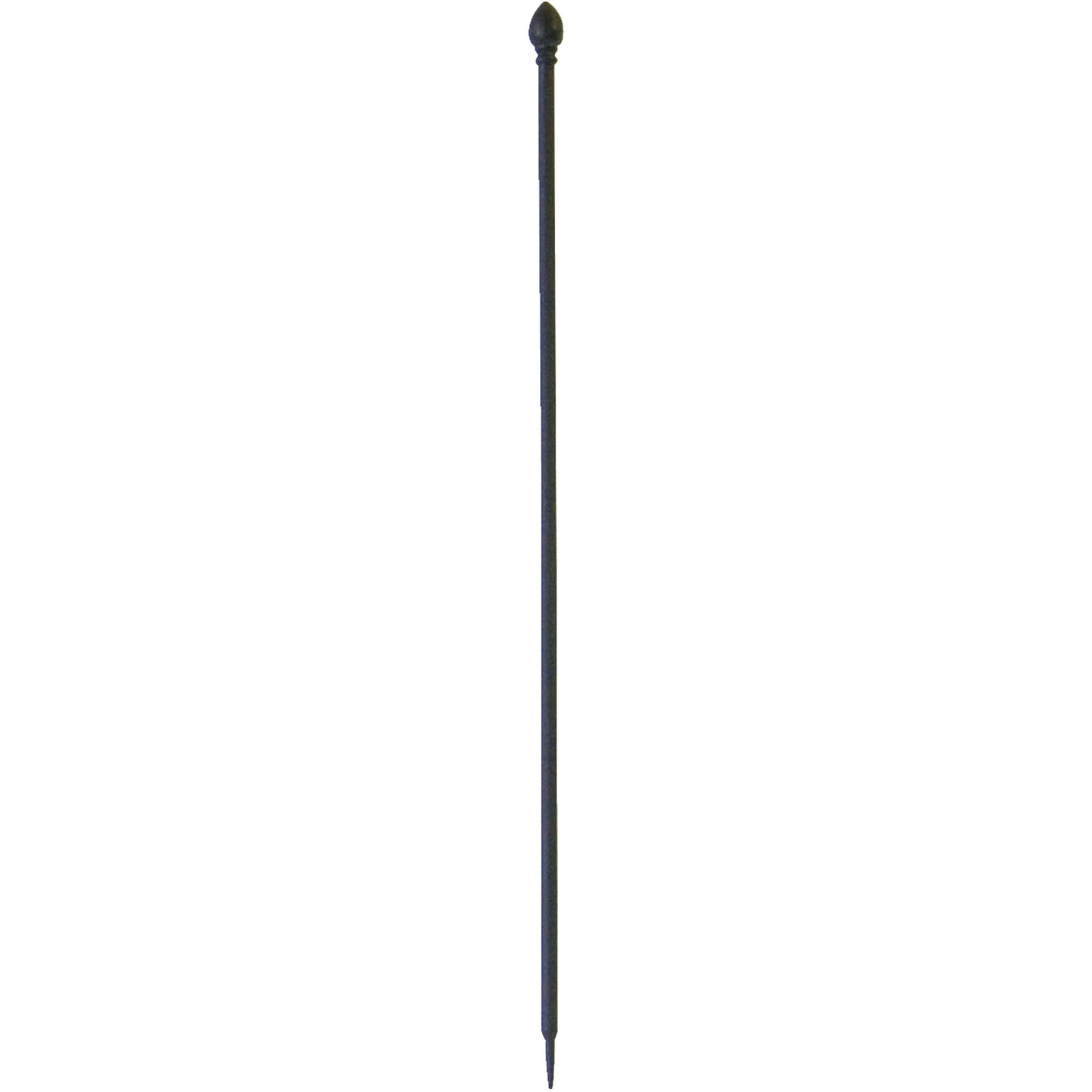Panacea 38" Metal Garden Fence Post, Black - Decorative Finial Fence ...