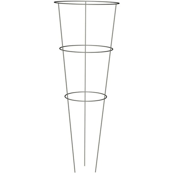 Panacea 42” Galvanized Round Tomato Plant Cage with 3 Rings x 3 Legs ...