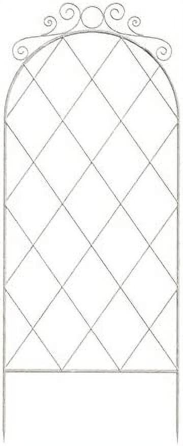 Panacea 83790 60" French Country Distressed White Scroll Trellis ...