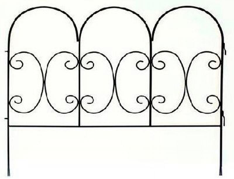 Panacea 87402 Black Decorative Scroll Fence Panel - Walmart.com