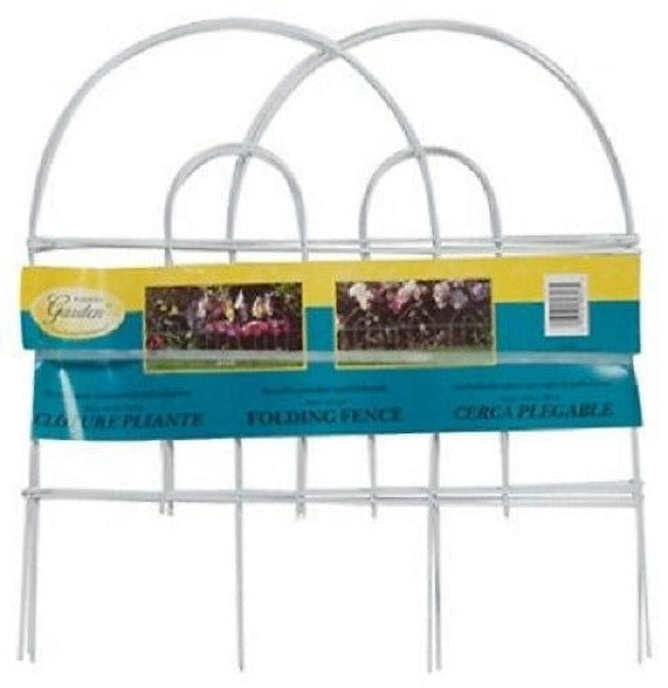 Panacea 89313 18" Tall x 8' Long White Wire Arch Top Garden Border ...