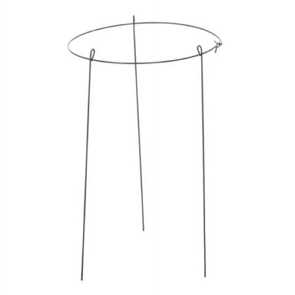 Panacea 89321GT 14" Wide x 24" Tall Single Ring Green Peony Hoop Plant ...
