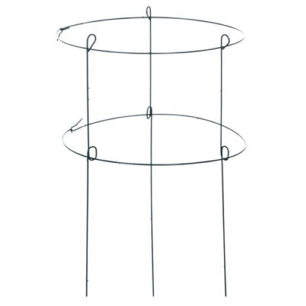 Panacea 89322GT 18" W x 36" L Double Green Metal Peony Ring Plant ...