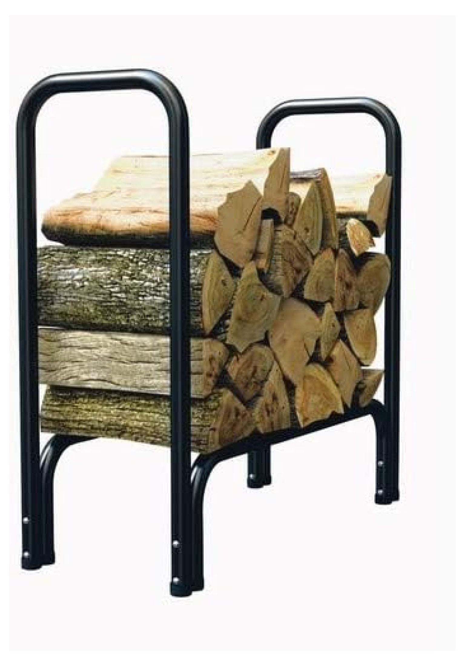 Panacea Black Powder Coated Steel Log Rack - Walmart.com