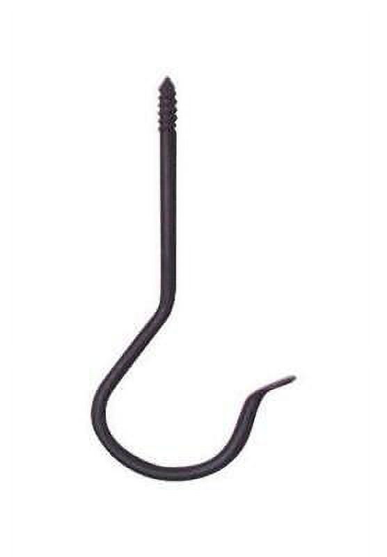 Panacea Black Wrought Iron 6 in. H Threaded J-Hook Plant Hook (Pack of ...
