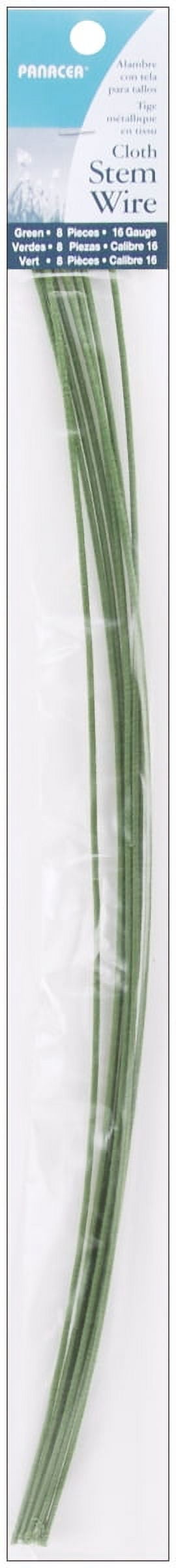 Panacea Cloth Covered Stem Wire 16 Gauge 18" 8/Pkg-Green - Walmart.com