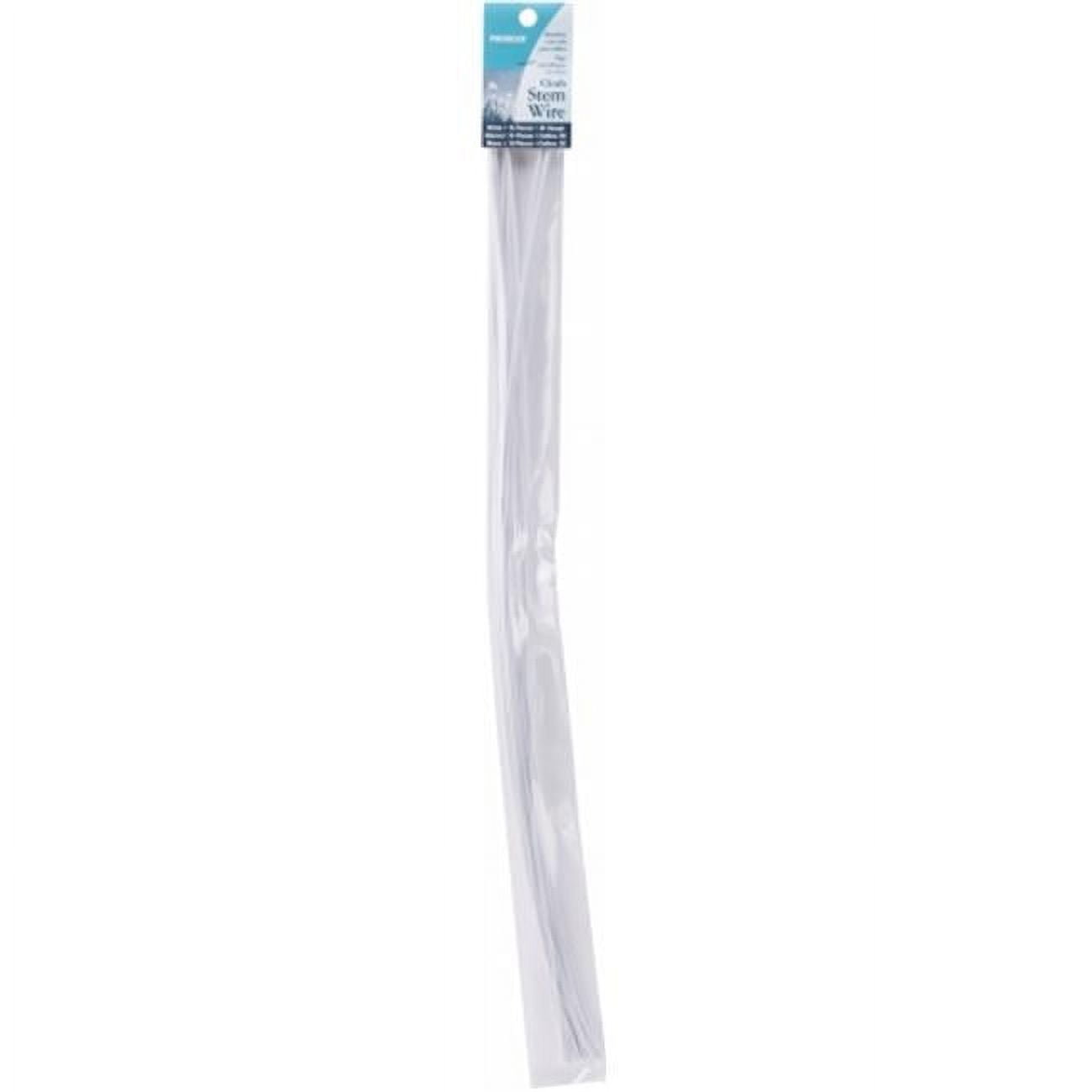 Panacea Cloth Covered Stem Wire 20 Gauge 18" 15/Pkg-White - Walmart.com