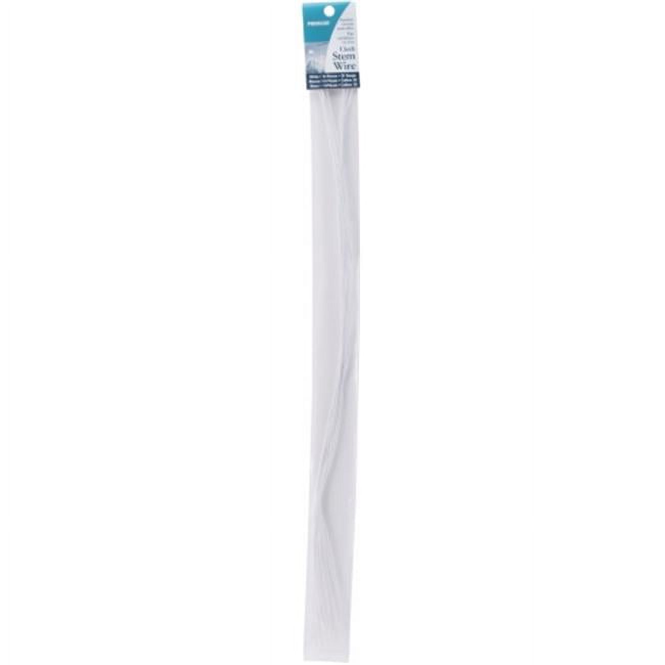 Panacea Cloth Covered Stem Wire 32 Gauge 18" 12/Pkg-White - Walmart.com