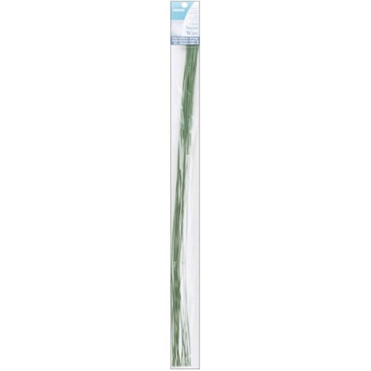 Panacea Cloth Covered Stem Wire 22 Gauge 18" 20/Pkg-Green - Walmart.com