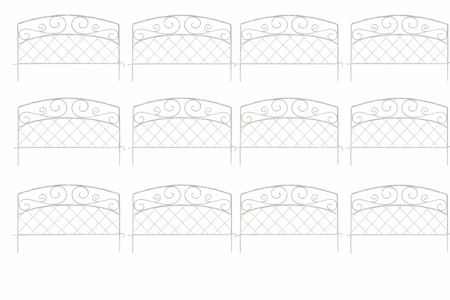 Panacea French Country 15 Inch Scroll Garden Border Edging (12 Count ...
