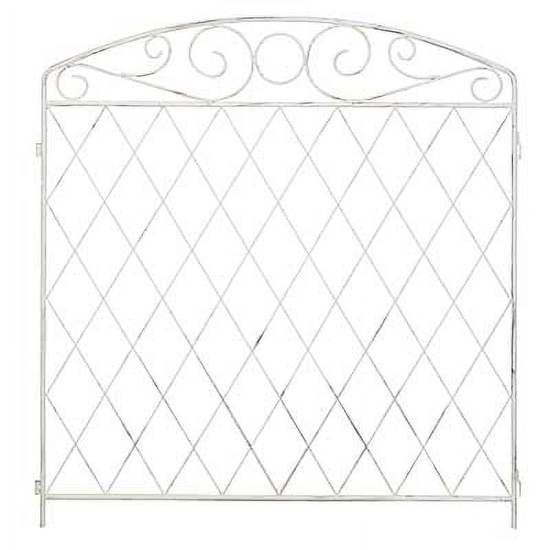 Panacea French Country Scroll Grid Fence, Aged White, 10 Pk. - Walmart.com